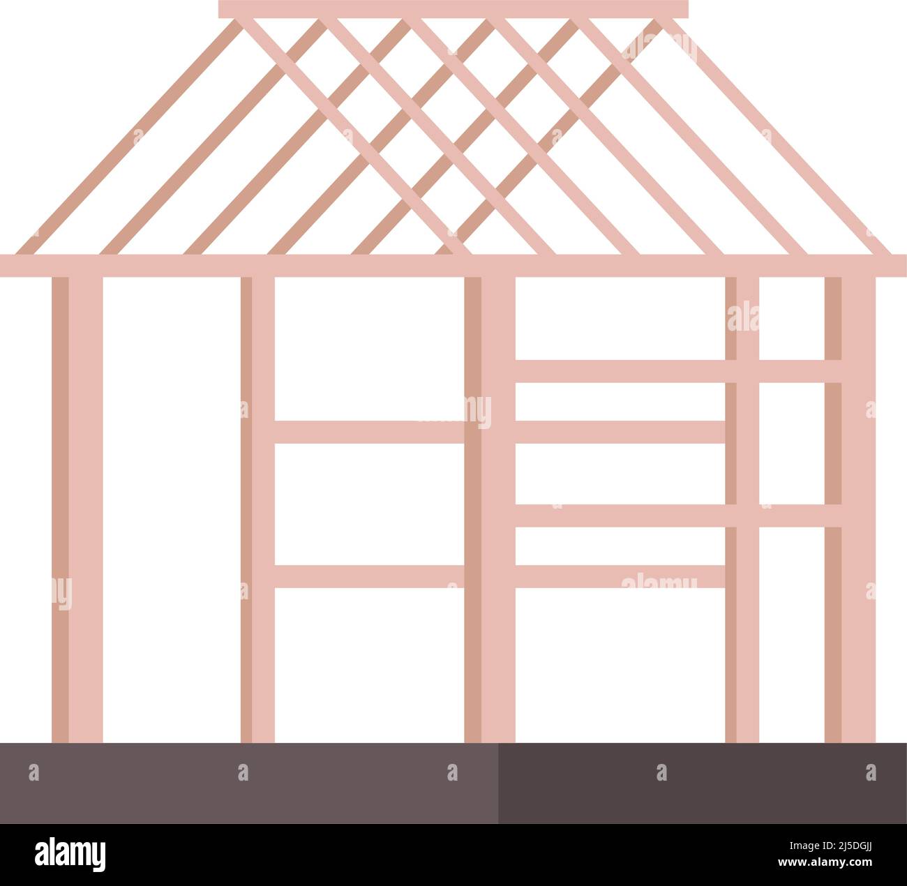 Wooden facade roof structure Stock Vector Images - Alamy