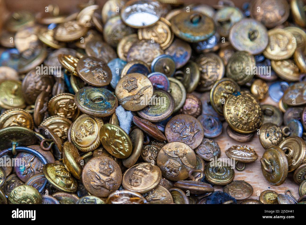 Military uniform buttons Stock Photo - Alamy
