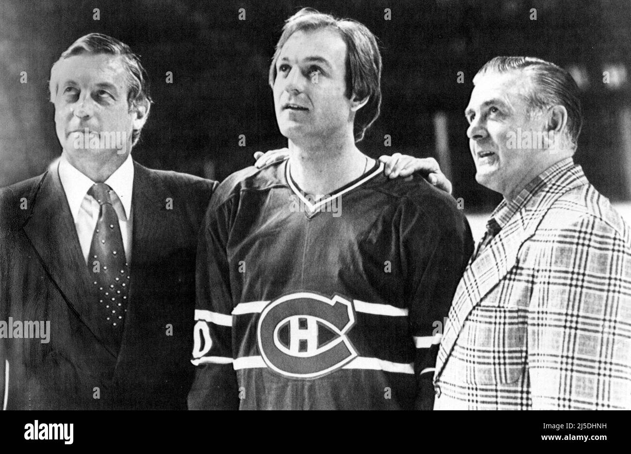 Three eras of the Montreal Canadiens are pictured at the Forum in ...