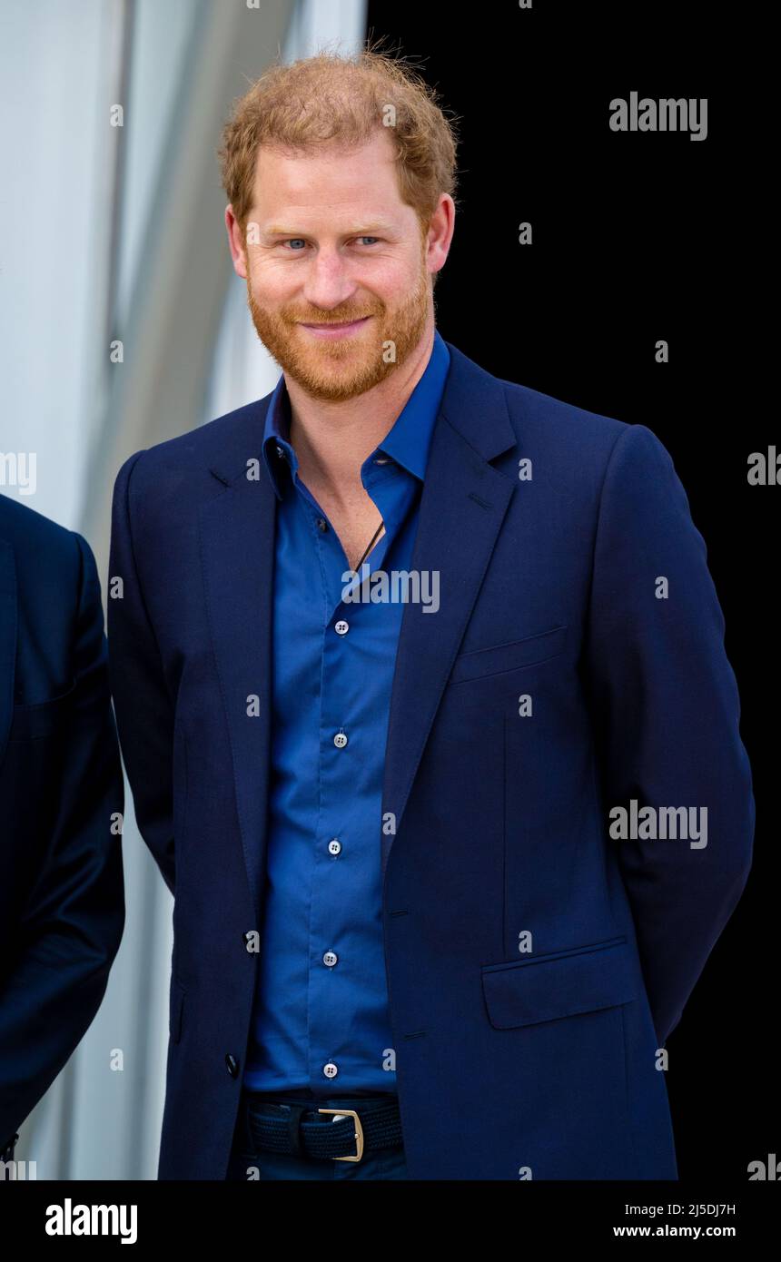The Hague, Netherlands. 22nd Apr, 2022. Prince Harry, Duke of Sussex ...