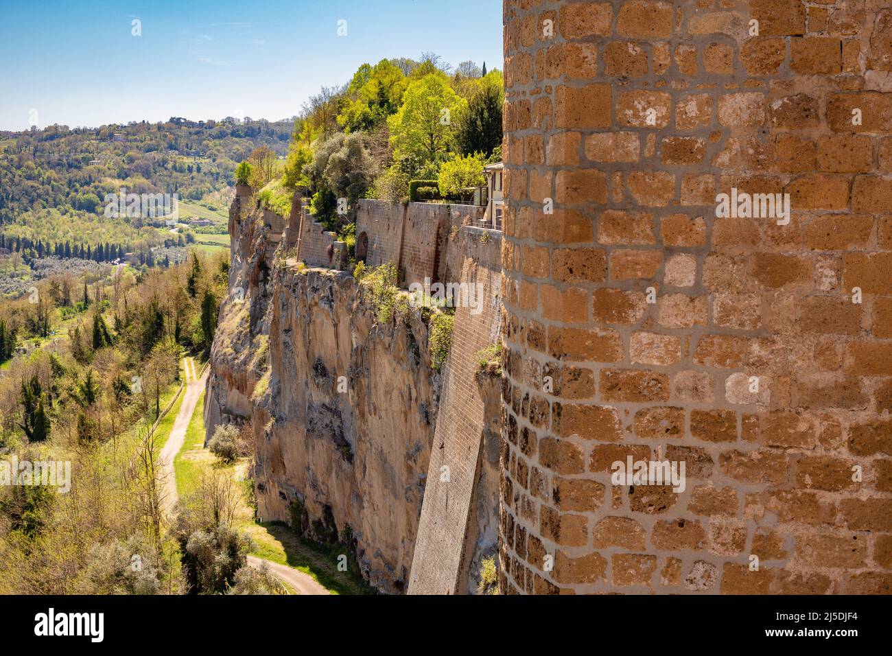 View of part of the cityscape from the historic center of Orvieto ...