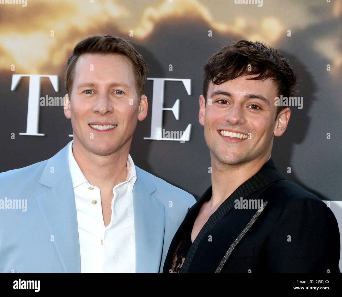 Dustin Lance Black, Tom Daley at the FX's Under The Banner of Heaven TV ...