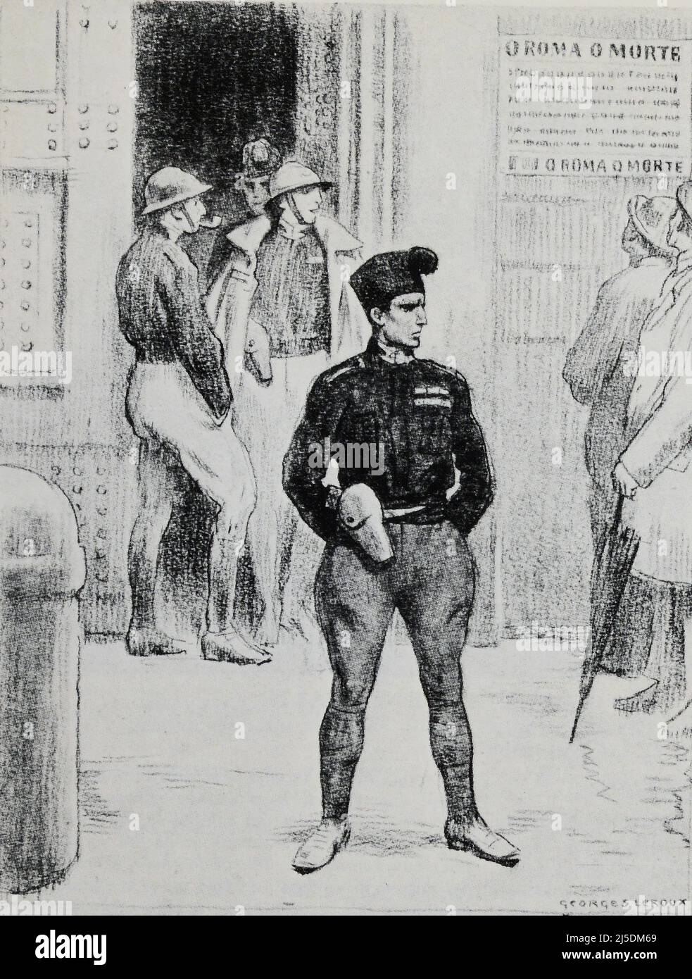 Eng translation : " In Florence: the telegraph office occupied by the ...