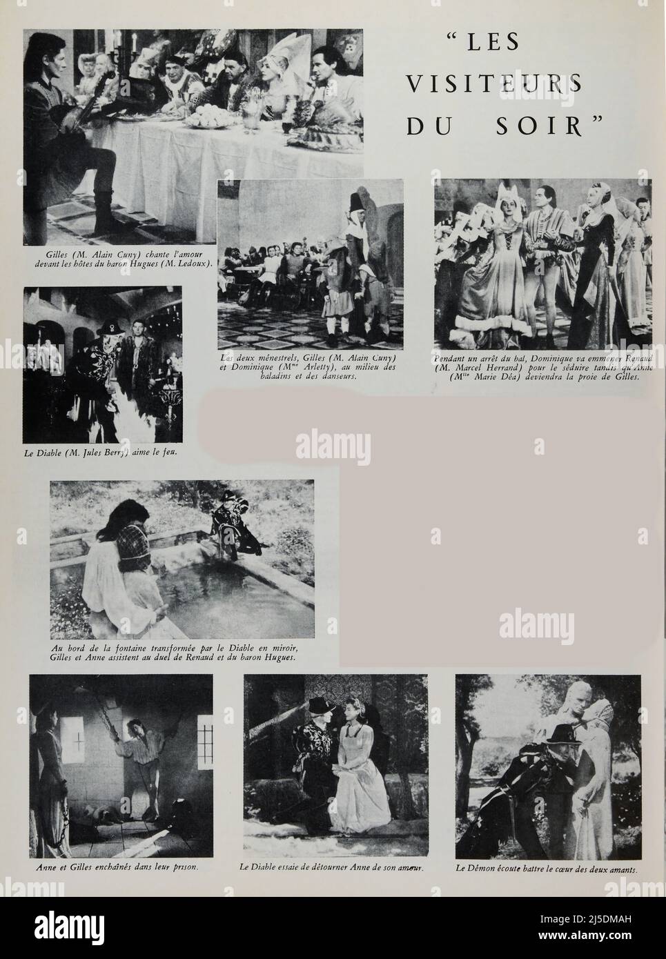 LES VISITEURS DU SOIR - Extract from "L'Illustration Journal Universel ...