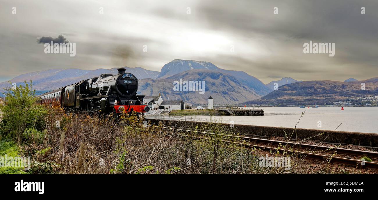 FORT WILLIAM SCOTLAND BEN NEVIS AND LOCH EIL THE JACOBITE STEAM TRAIN ...