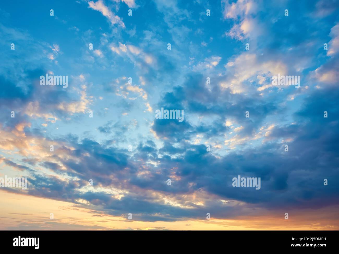 Sunset sky for background or sunrise sky and cloud at morning Stock ...