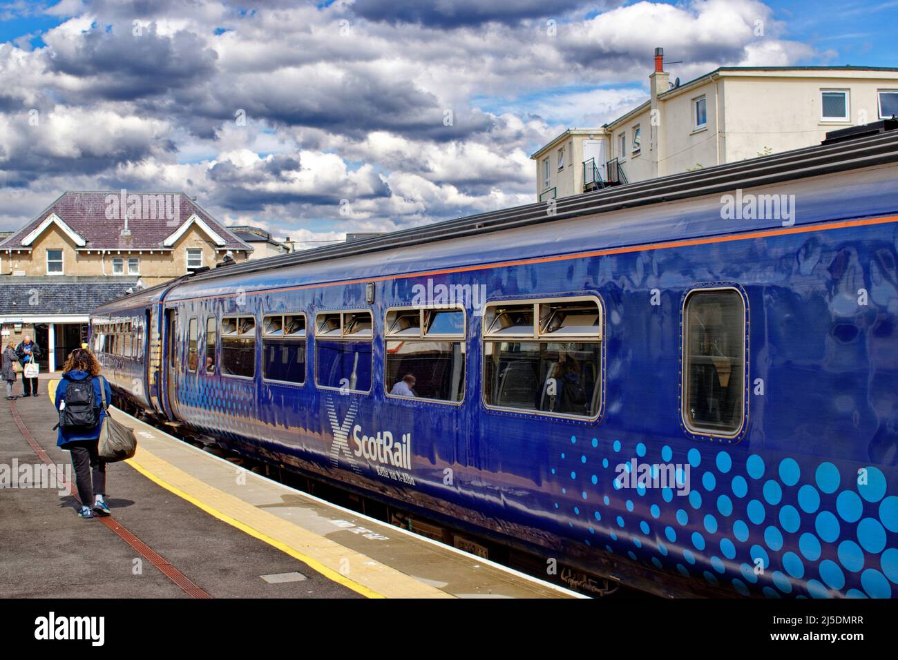 MALLAIG SCOTLAND WEST HIGHLAND RAILWAY LINE SCOTRAIL DIESEL TRAIN ...