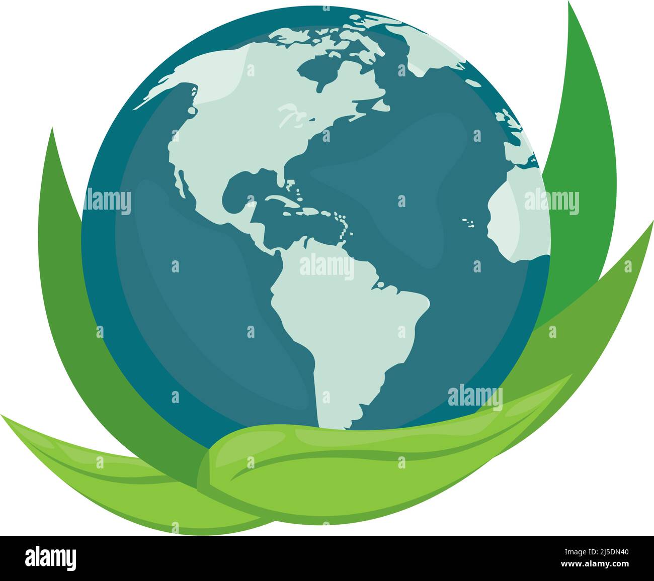 leafs around earth planet Stock Vector Image & Art - Alamy