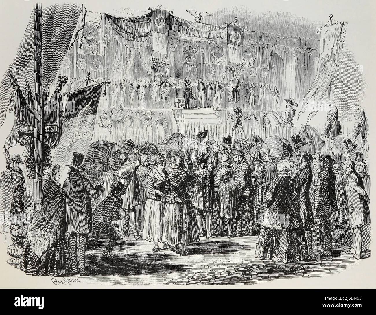 Eng translation : " Proclamation of the Empire, at the Town Hall ...