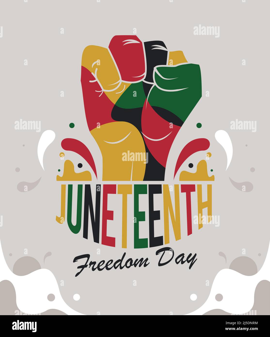 juneteenth lettering with fist Stock Vector Image & Art - Alamy