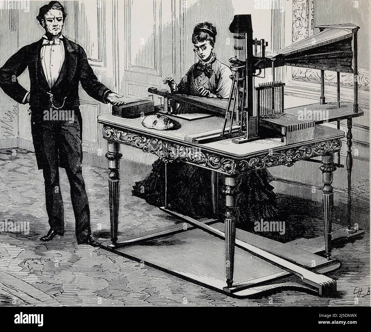 Eng translation : " THE TALKING MACHINE, EXHIBITED AT THE GRAND-HÔTEL ...