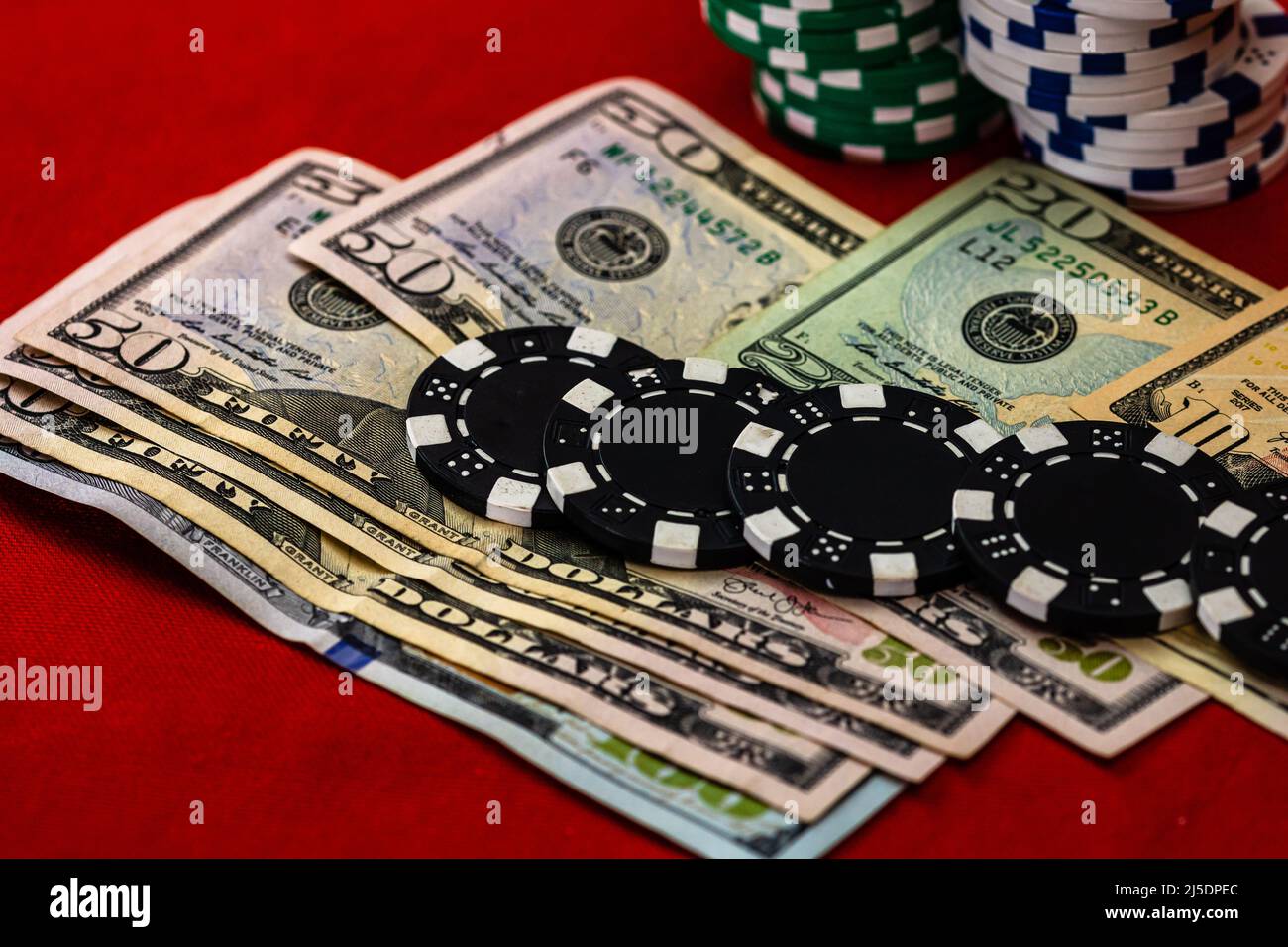 Poker Chips And Money