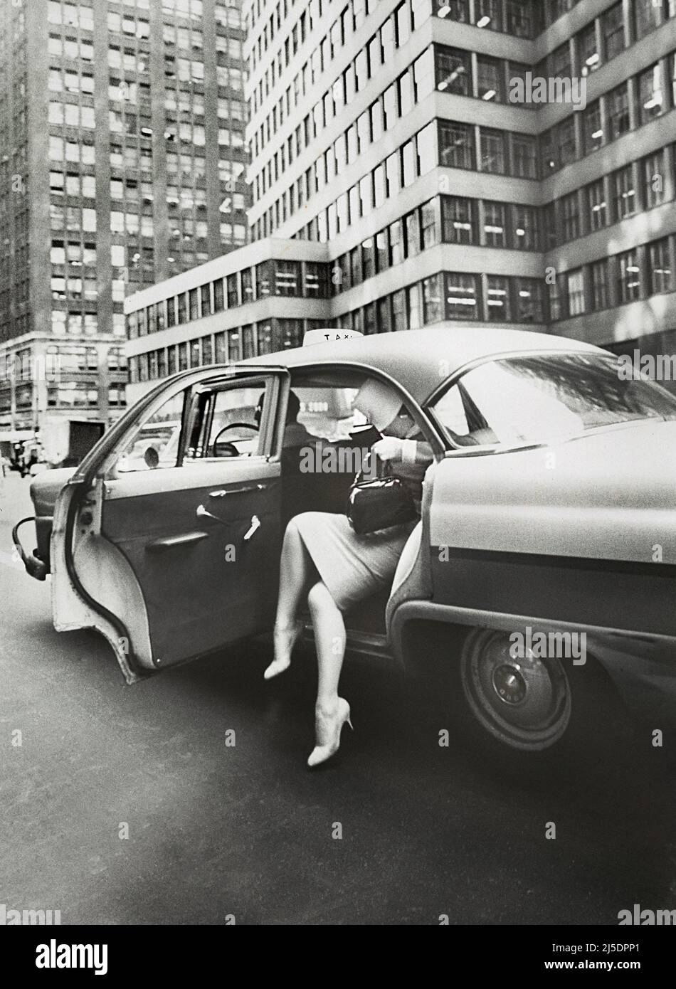 1950s black taxi hi-res stock photography and images - Alamy