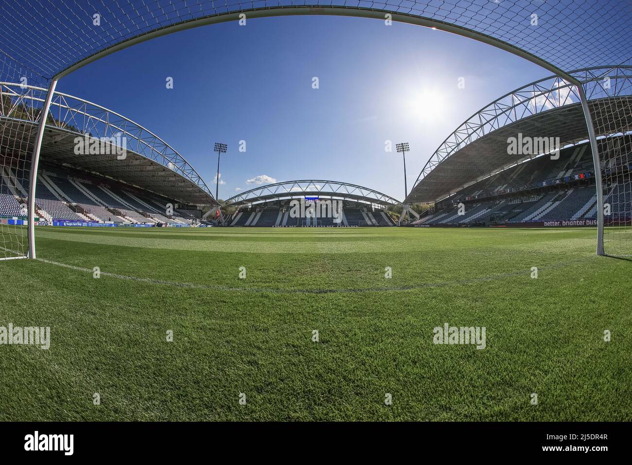 A general view of The John Smiths Stadium from the goal mouth Stock ...