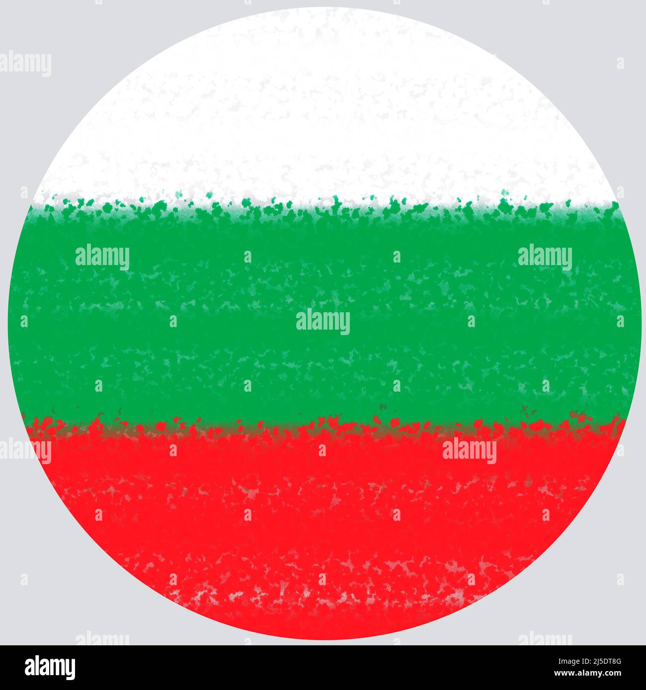 Illustration with brushstroke effect of the flag of Bulgaria in ...