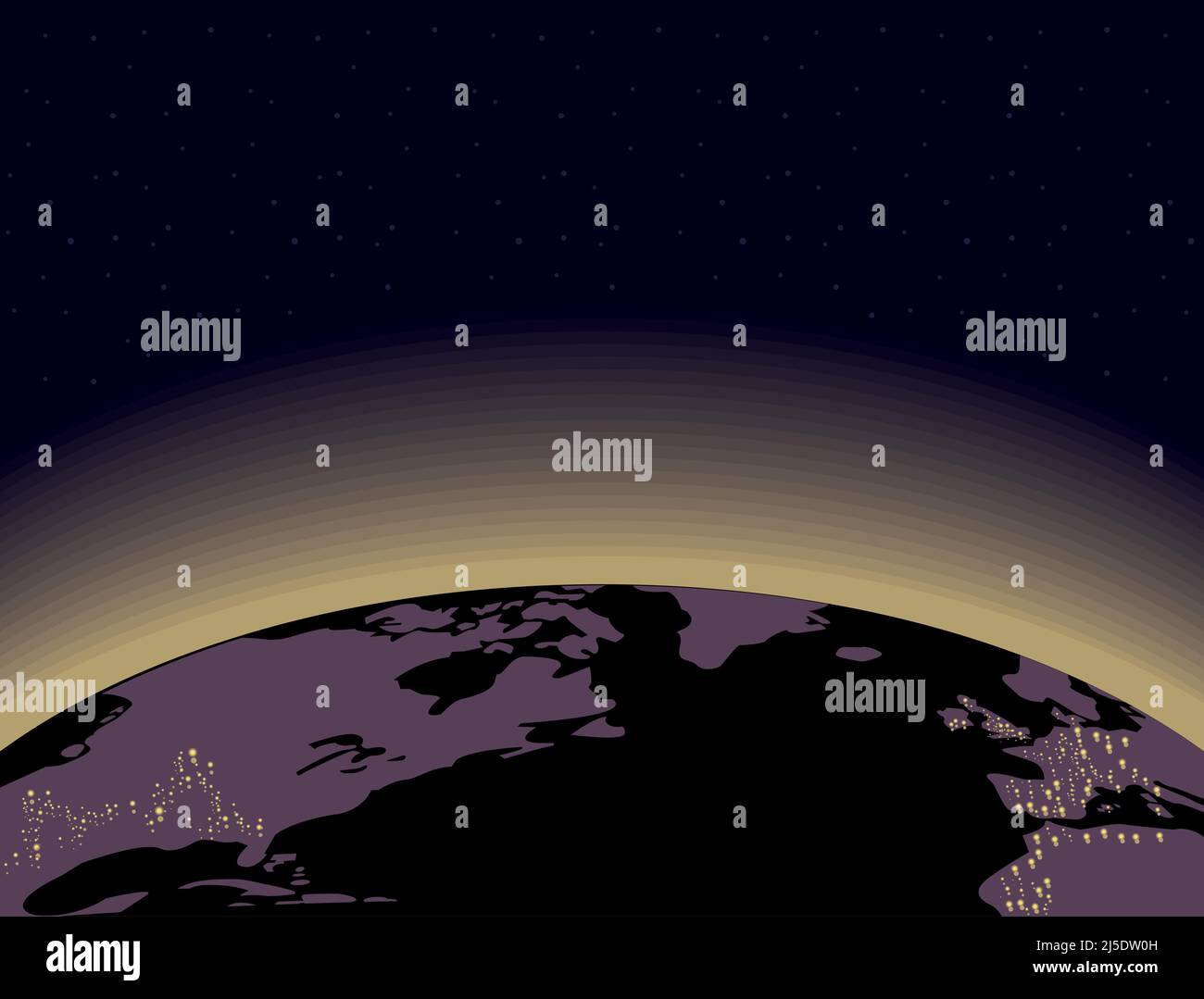 World map night lights Stock Vector Images - Alamy