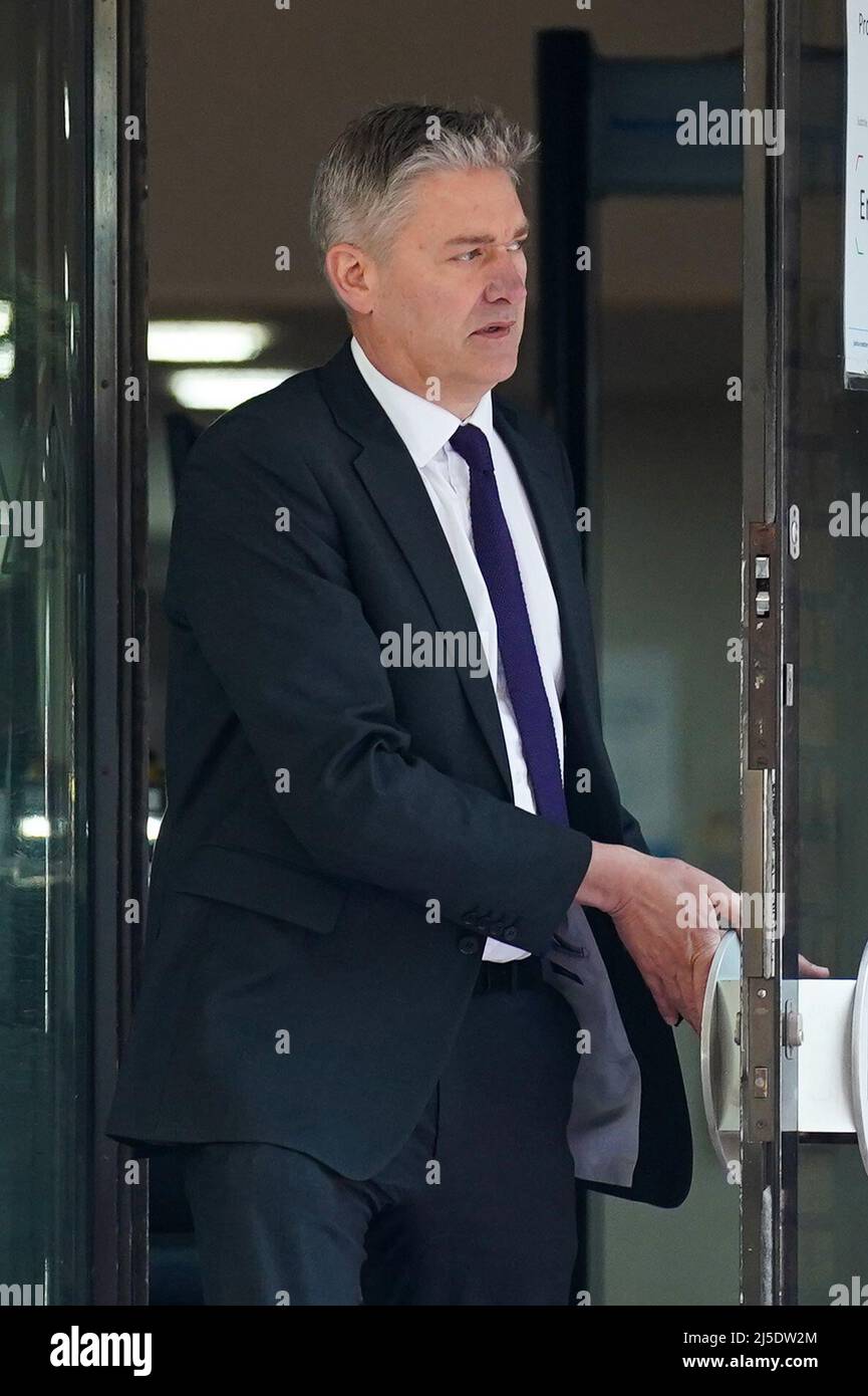 Retired colonel Marcus Reedman leaves Southwark Crown Court in London ...
