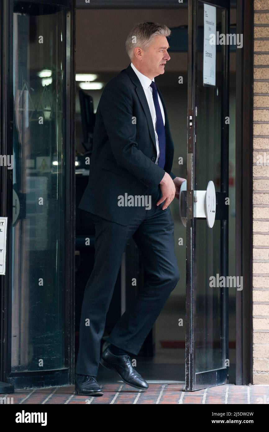 Retired colonel Marcus Reedman leaves Southwark Crown Court in London ...