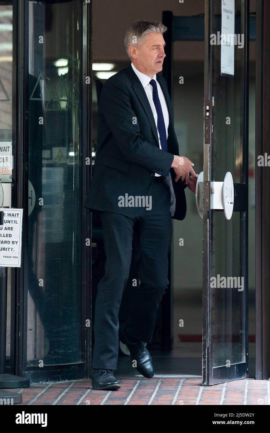 Retired colonel Marcus Reedman leaves Southwark Crown Court in London ...