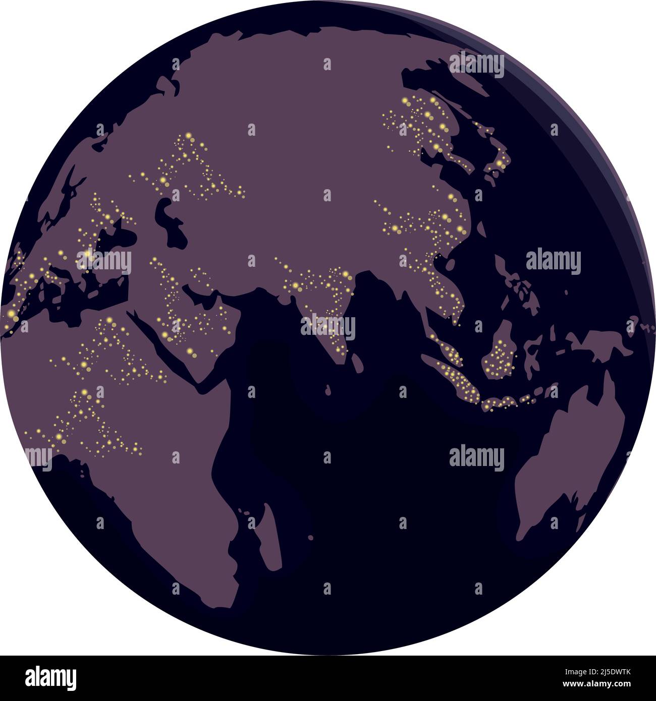 earth planet night scene Stock Vector Image & Art - Alamy