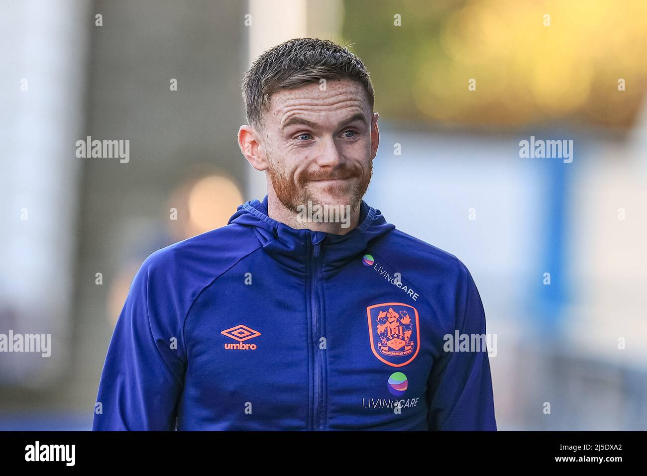 Oliver Turton #20 of Huddersfield Town arrives at The John Smiths ...