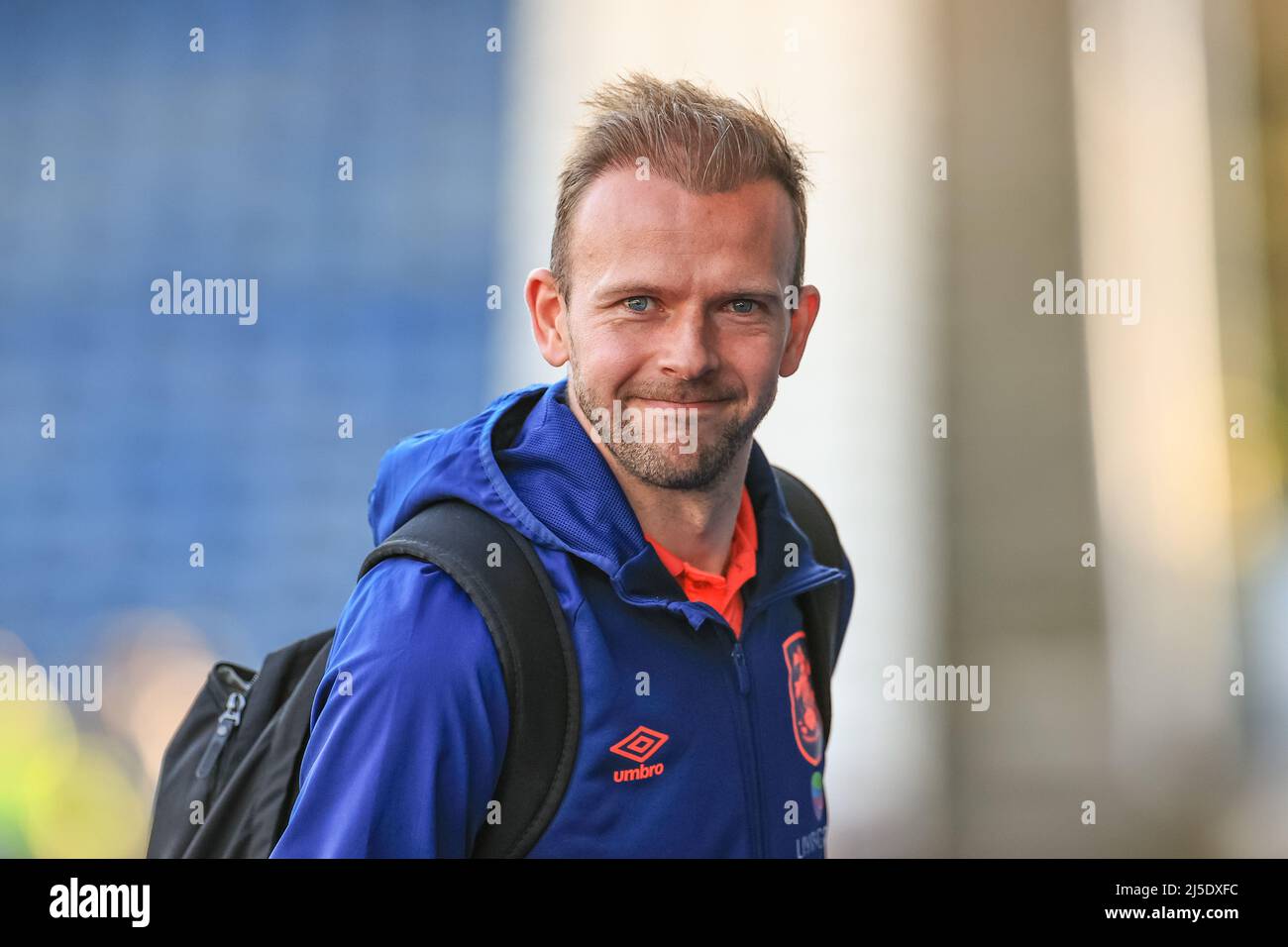 Jordan Rhodes #9 of Huddersfield Town arrives at The John Smiths ...