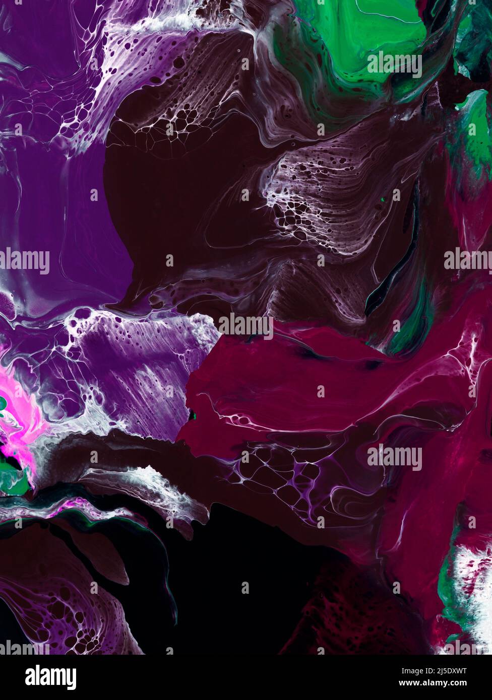 Abstract art painting in purple colors, creative hand painted ...