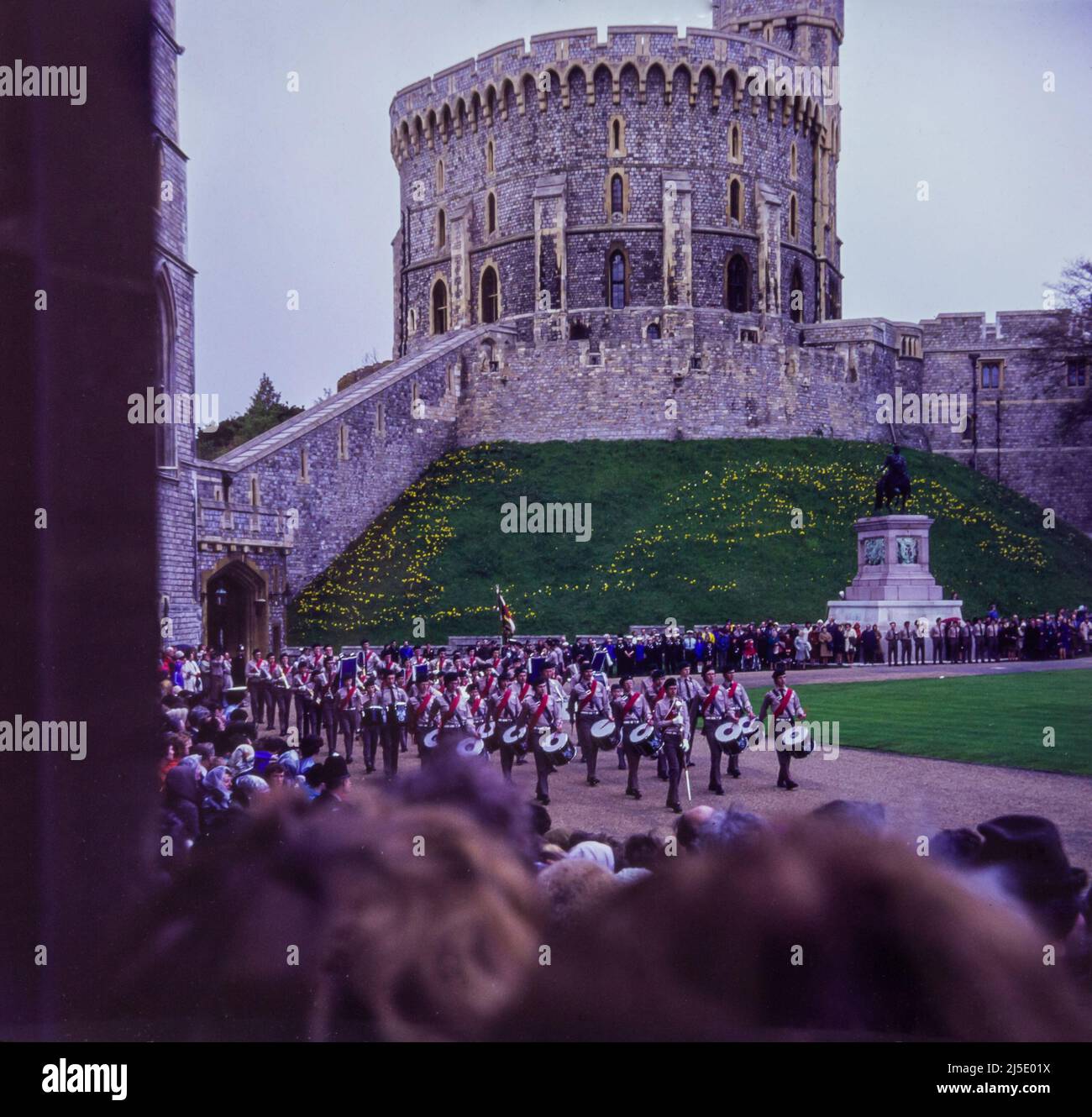 Queens scout award ceremony windsor castle 1977 hi-res stock ...
