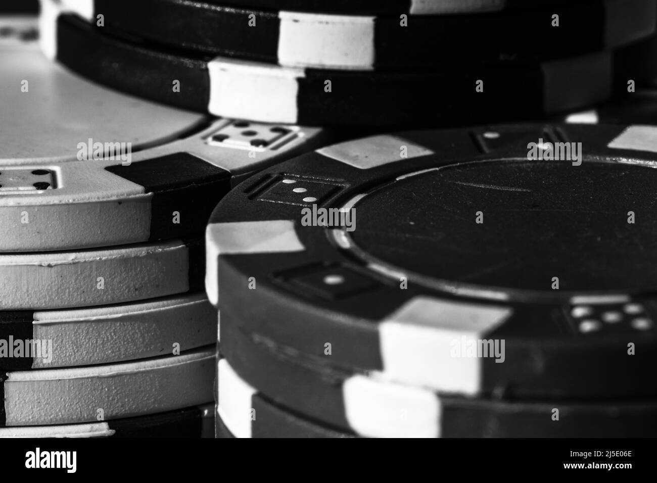 Poker chips illustration Black and White Stock Photos & Images - Alamy