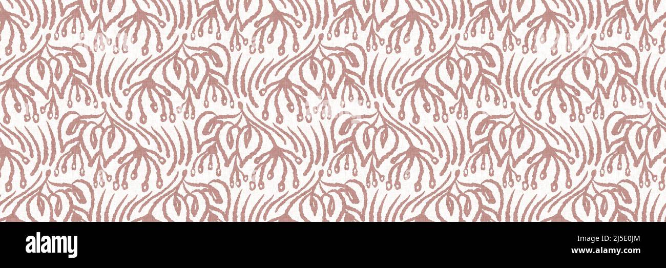 Gender neutral foliage leaf seamless raster border. Simple whimsical 2 ...