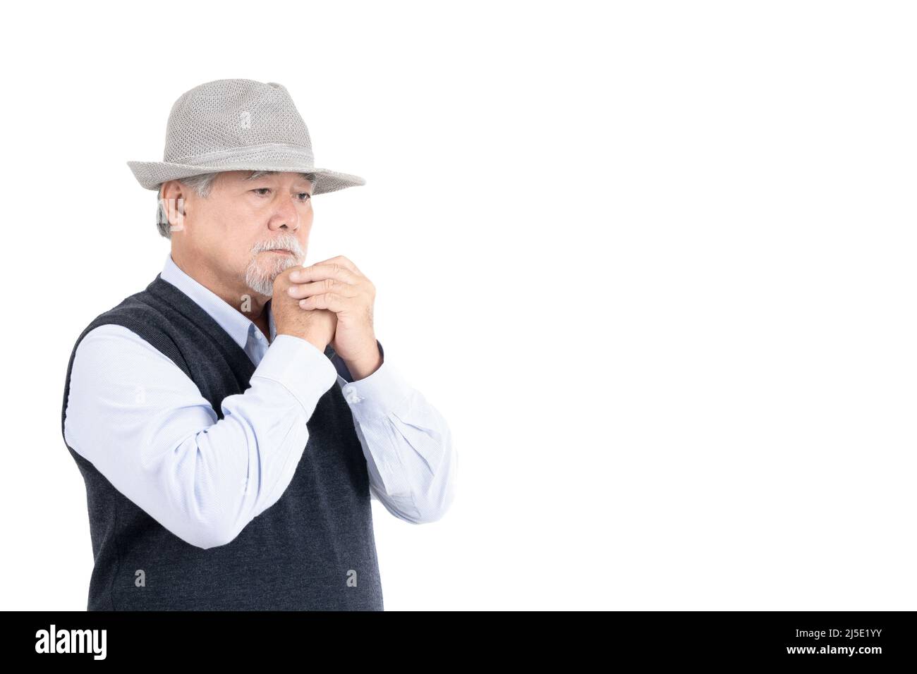 Emotional mature man wearing Cut Out Stock Images & Pictures - Alamy