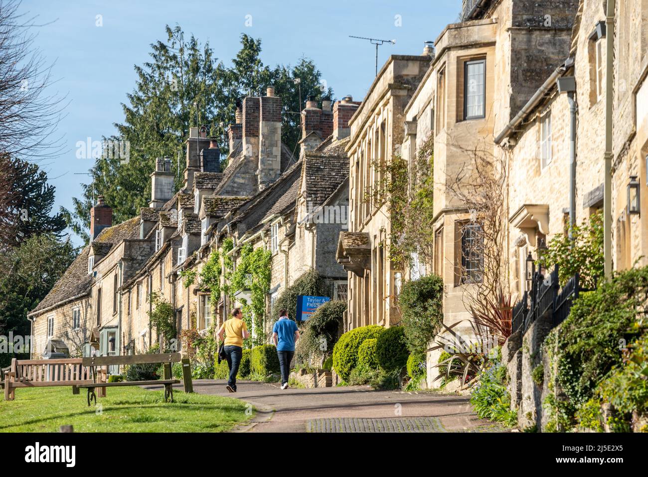 Burford, April 15th 2022: The Cotswolds village of Burford in The ...