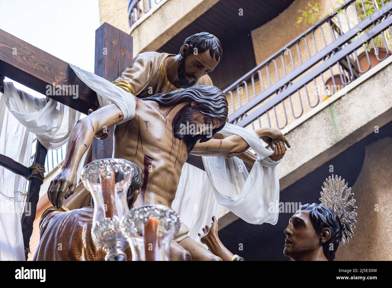 Detail of the face of Jesus Christ in the Throne or platform of ...
