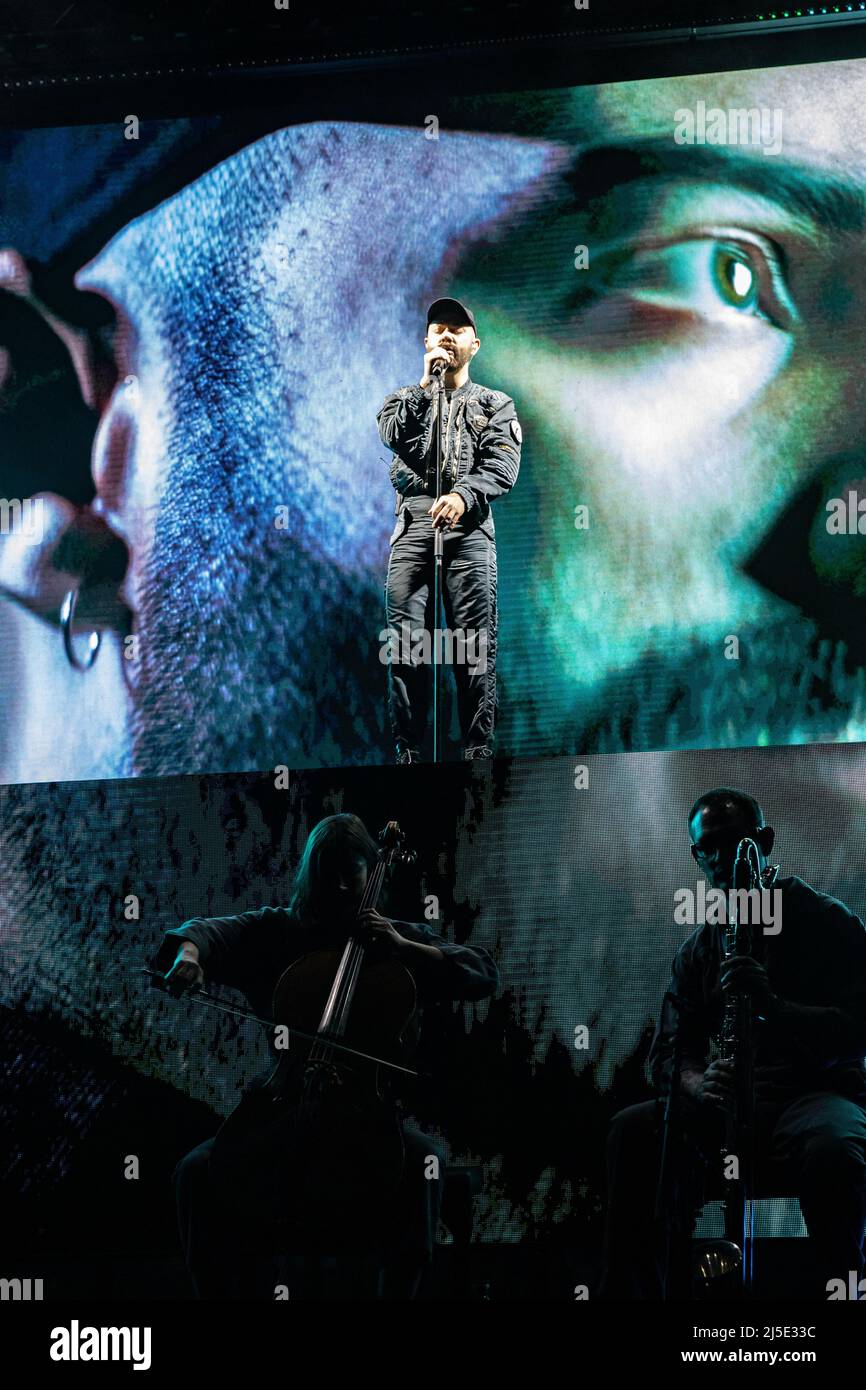 Milan Italy. 21 April 2022. The french singer-songwriter and music ...