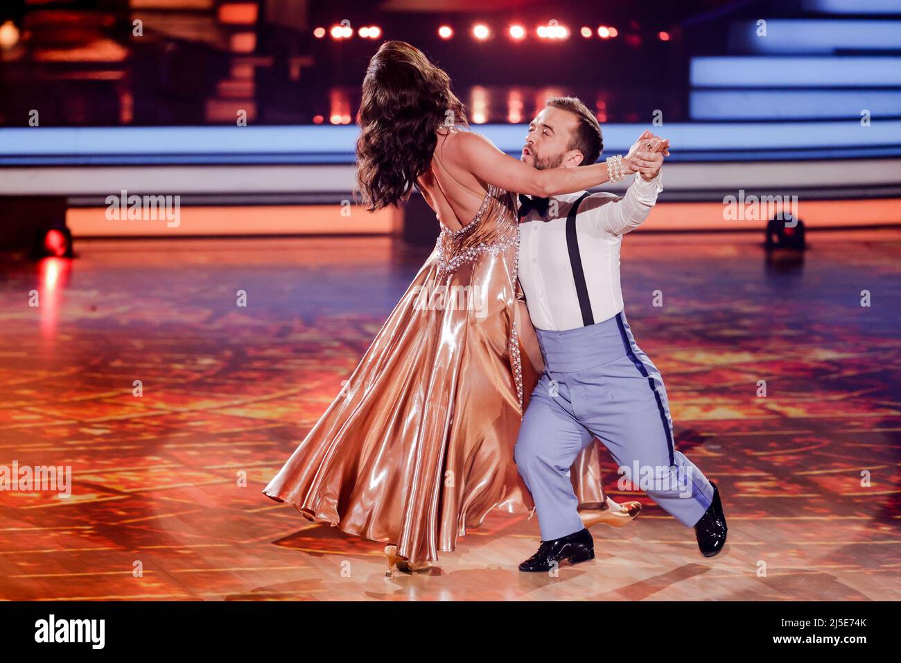 Cologne, Germany. 22nd Apr, 2022. Mathias Mester, athlete, and Renata ...
