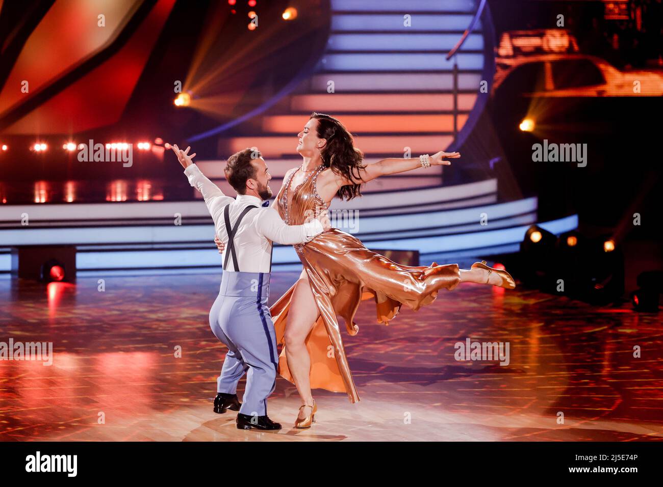 Cologne, Germany. 22nd Apr, 2022. Mathias Mester, athlete, and Renata ...
