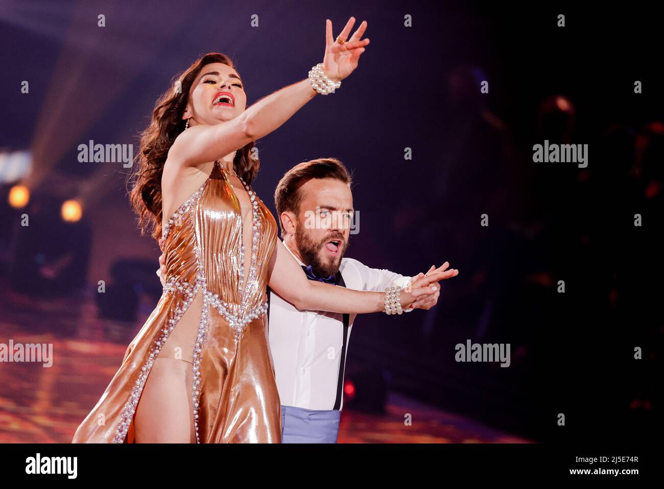 Cologne, Germany. 22nd Apr, 2022. Mathias Mester, athlete, and Renata ...