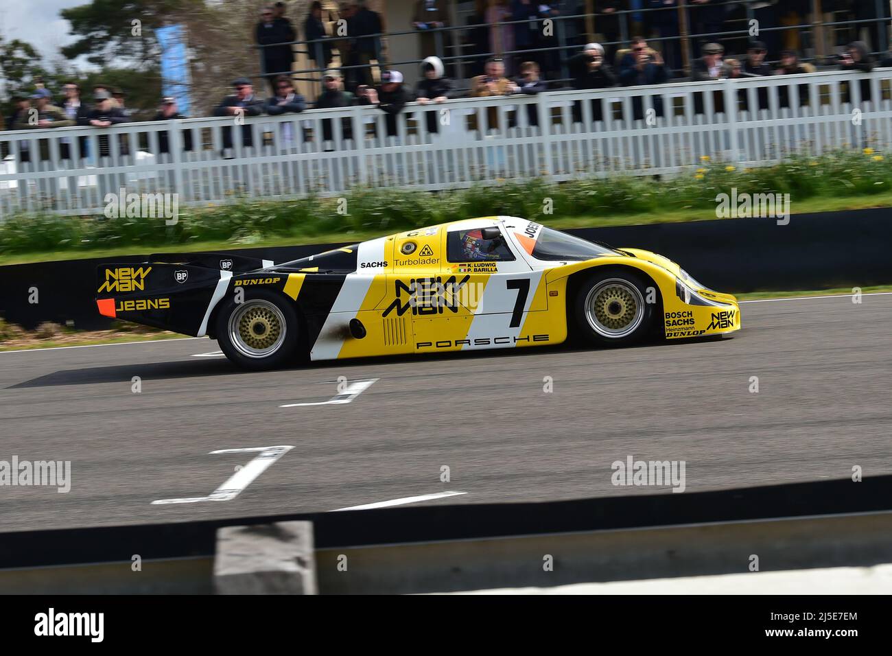 Porsche 956 approaching the finishing line, Starting life in 1982 the ...