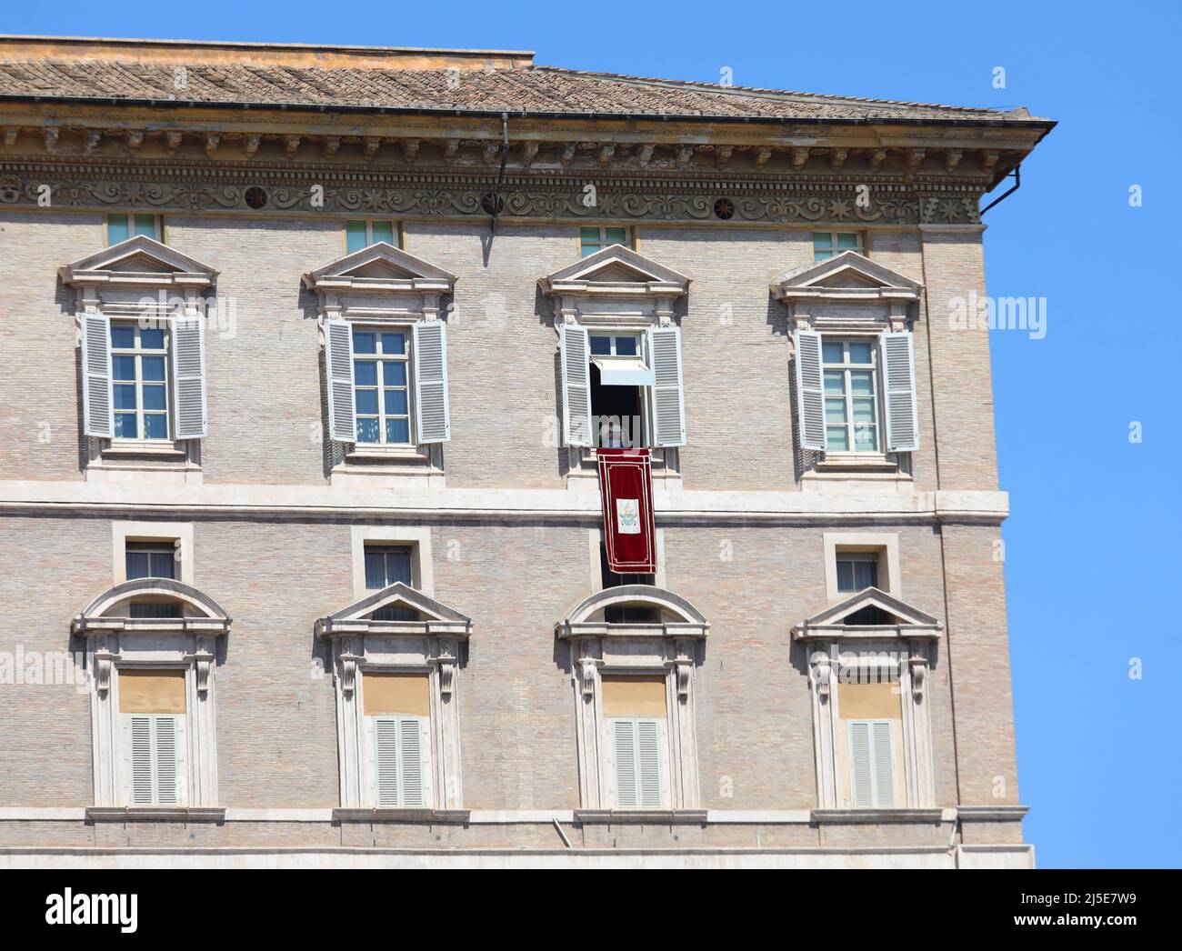 Vatican City, VA, Vatican - August 16, 2020: Pope Francis speaks from ...