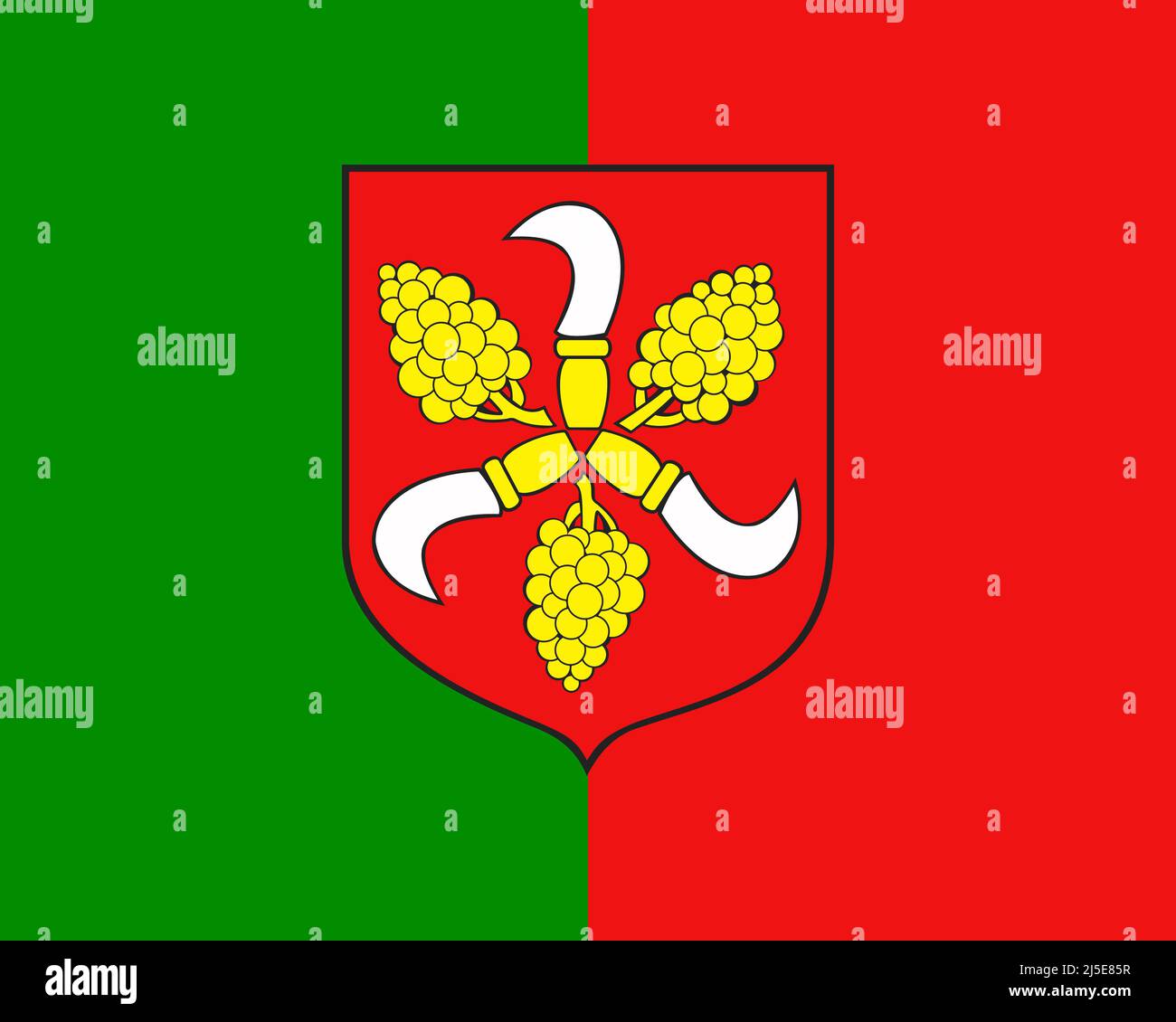 Top view of flag Glogowek, Poland. Polish city. travel and patriot ...