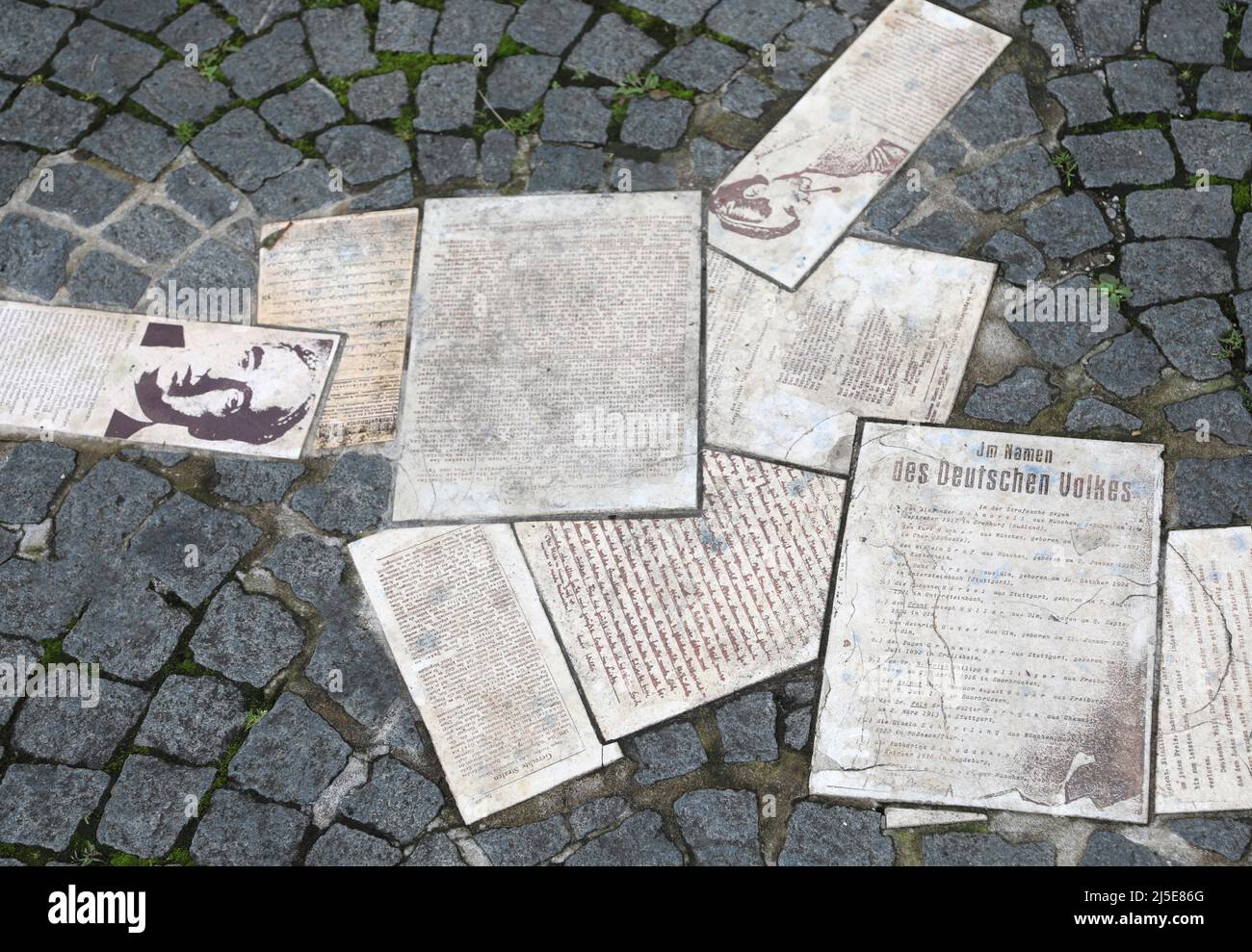 Munich, Munich, Germany - August 28, 2021:Monument to the White Rose in ...