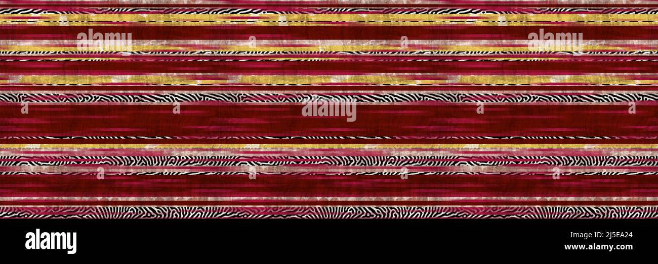 Seamless tribal ethnic stripe grungy border surface pattern design for ...
