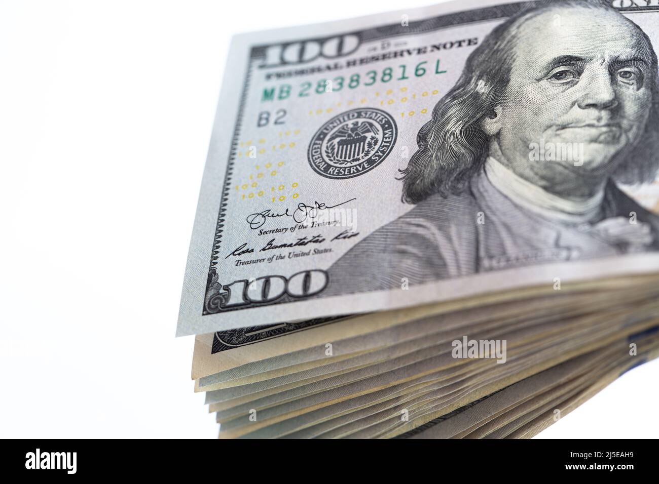 Bundle of US 100 dollar banknotes for design purpose Stock Photo - Alamy
