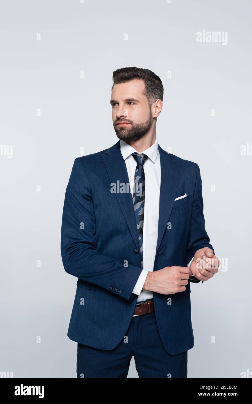 Businessman workplace blue hi-res stock photography and images - Alamy