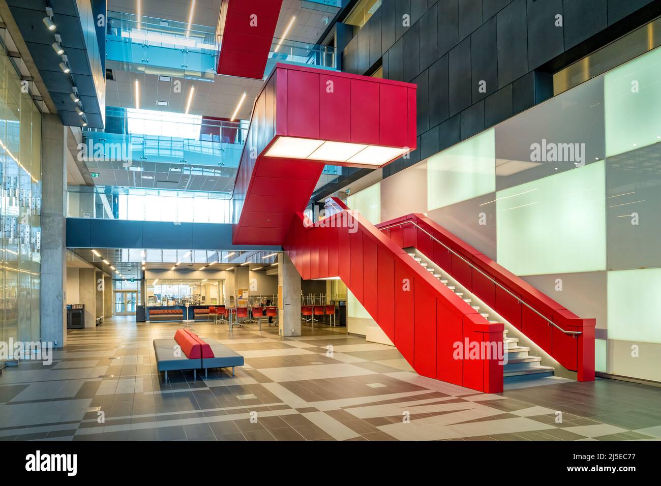 Interior of the new Engineering Building on the University of Waterloo ...