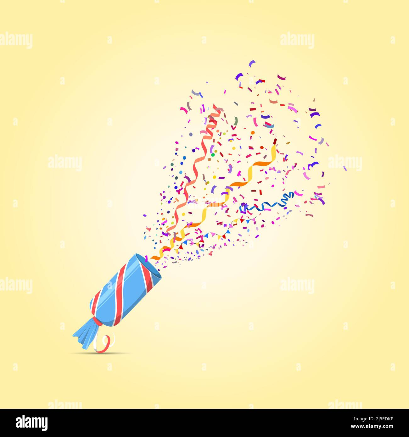 Vector illustration. Festive firecracker for birthday or holidays Stock ...