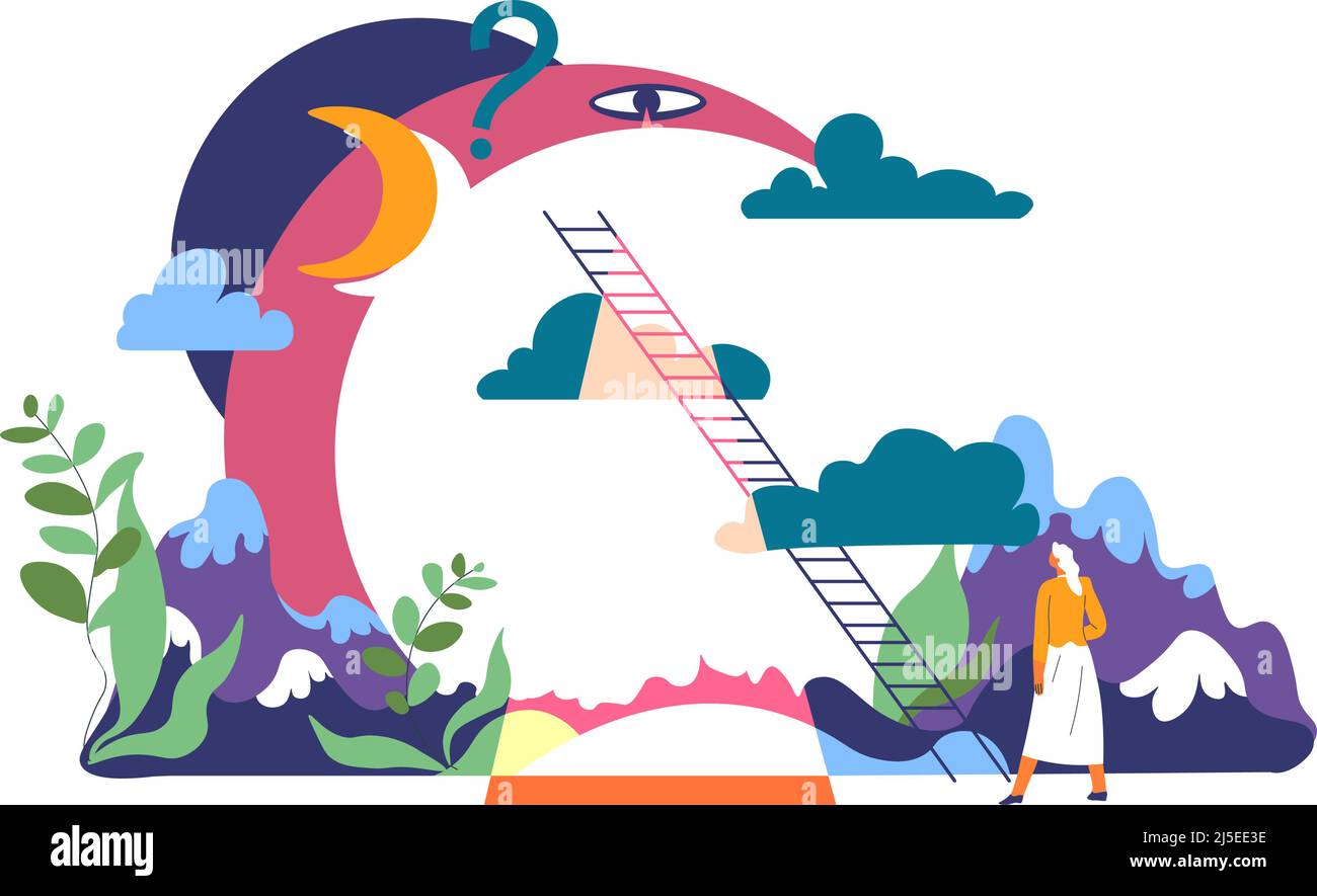 Self understanding and consciousness perception Stock Vector Image ...