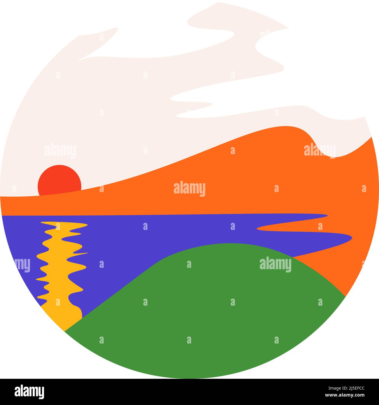 Countryside tranquility Stock Vector Images - Alamy