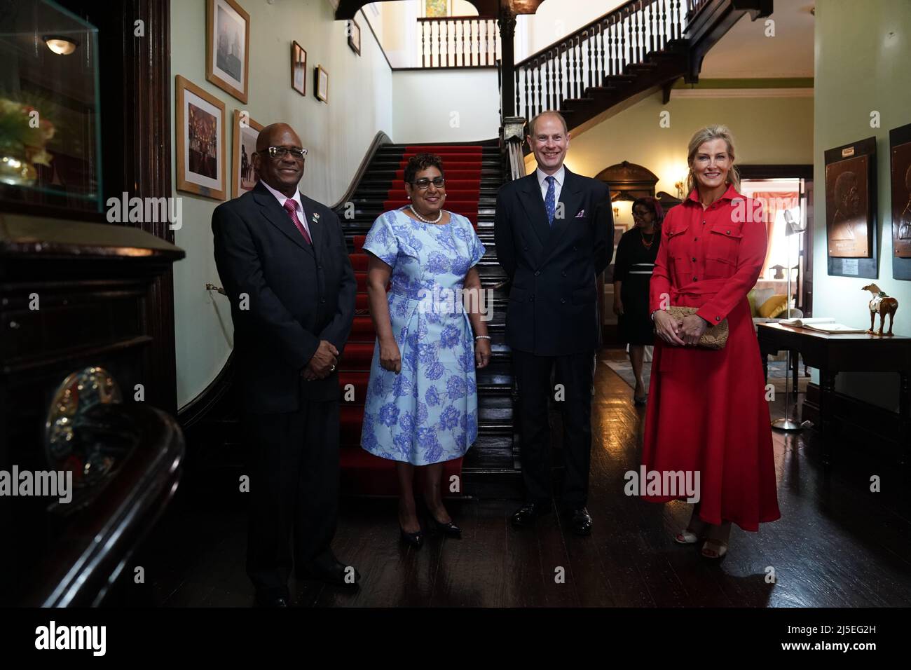 The Earl and the Countess of Wessex meeting His Excellency Mr Cyril ...
