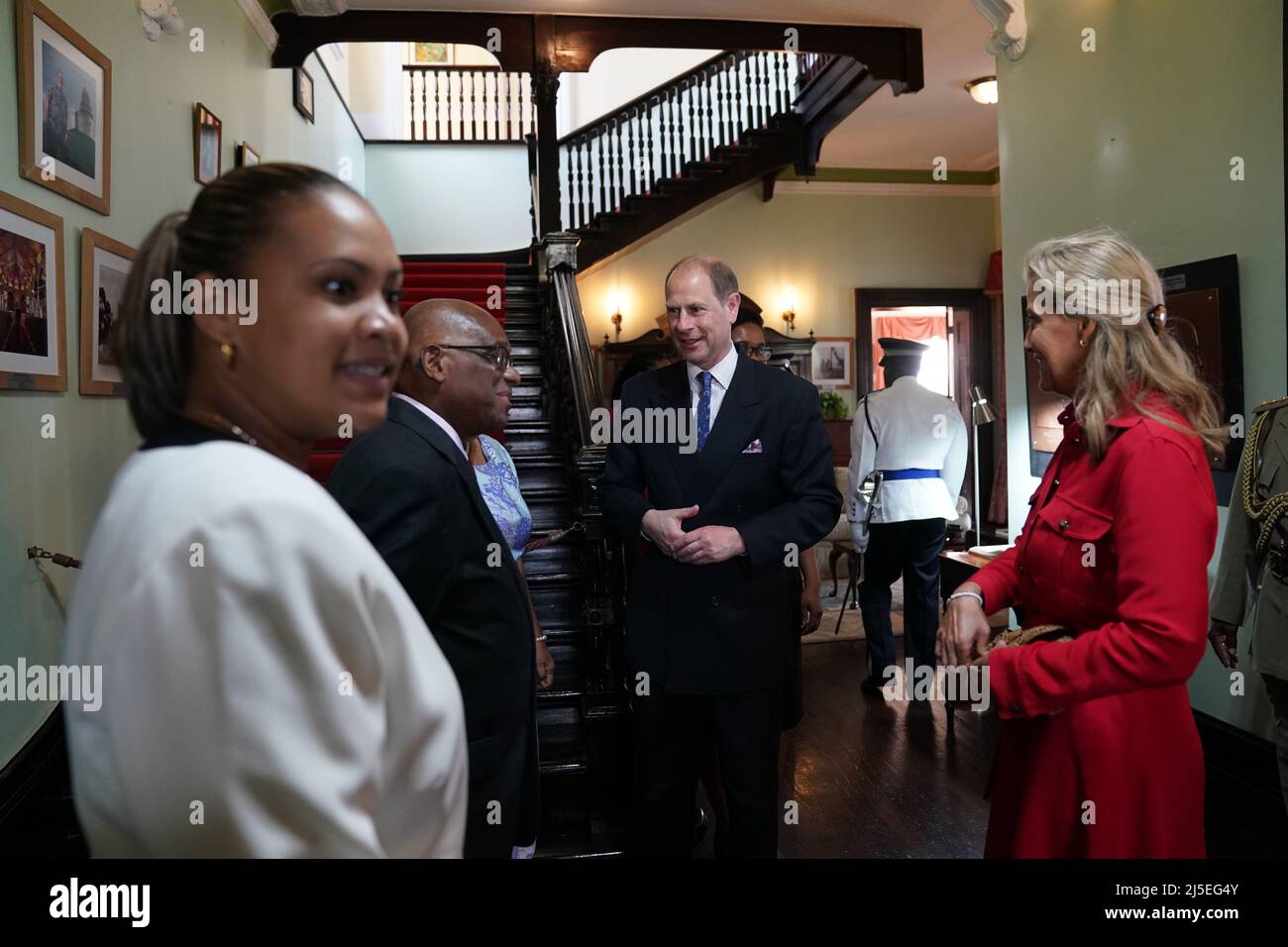 The Earl and the Countess of Wessex meeting His Excellency Mr Cyril ...
